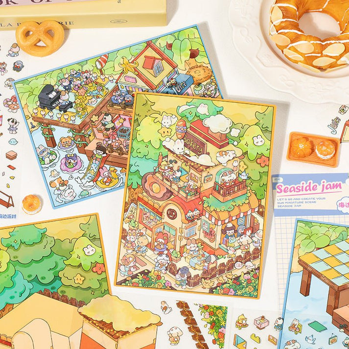 Happy Town | Fantasy World Series 5.0 | Sticker Scene, 3D Miniature ...