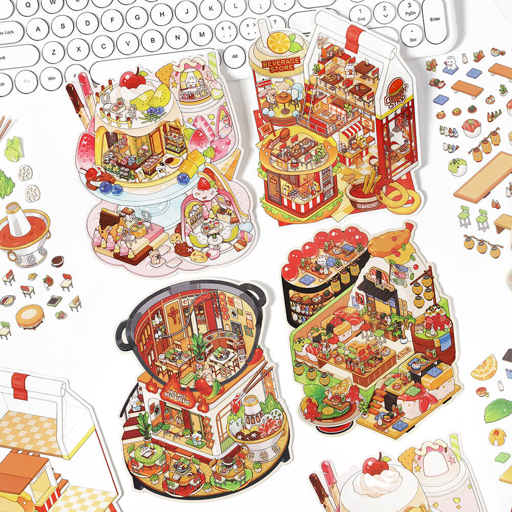 Open Today Series 12.0 | Delicacies Theme | Sticker Scene, 3D Miniature ...