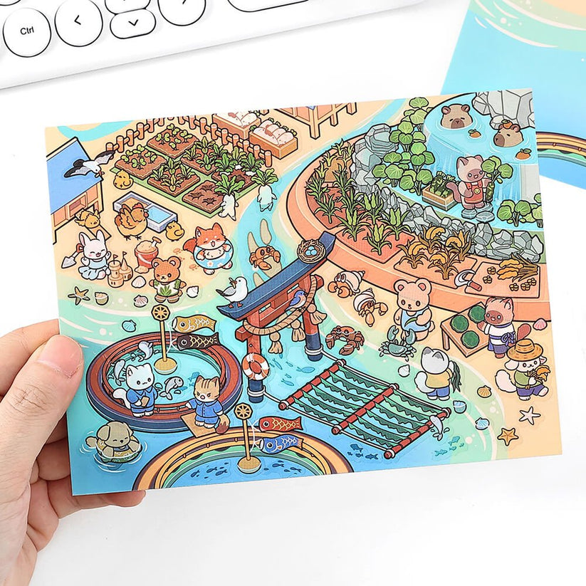 Open Today Series 8.0 | Big Size | Sticker Scene, 3D Miniature Scene ...