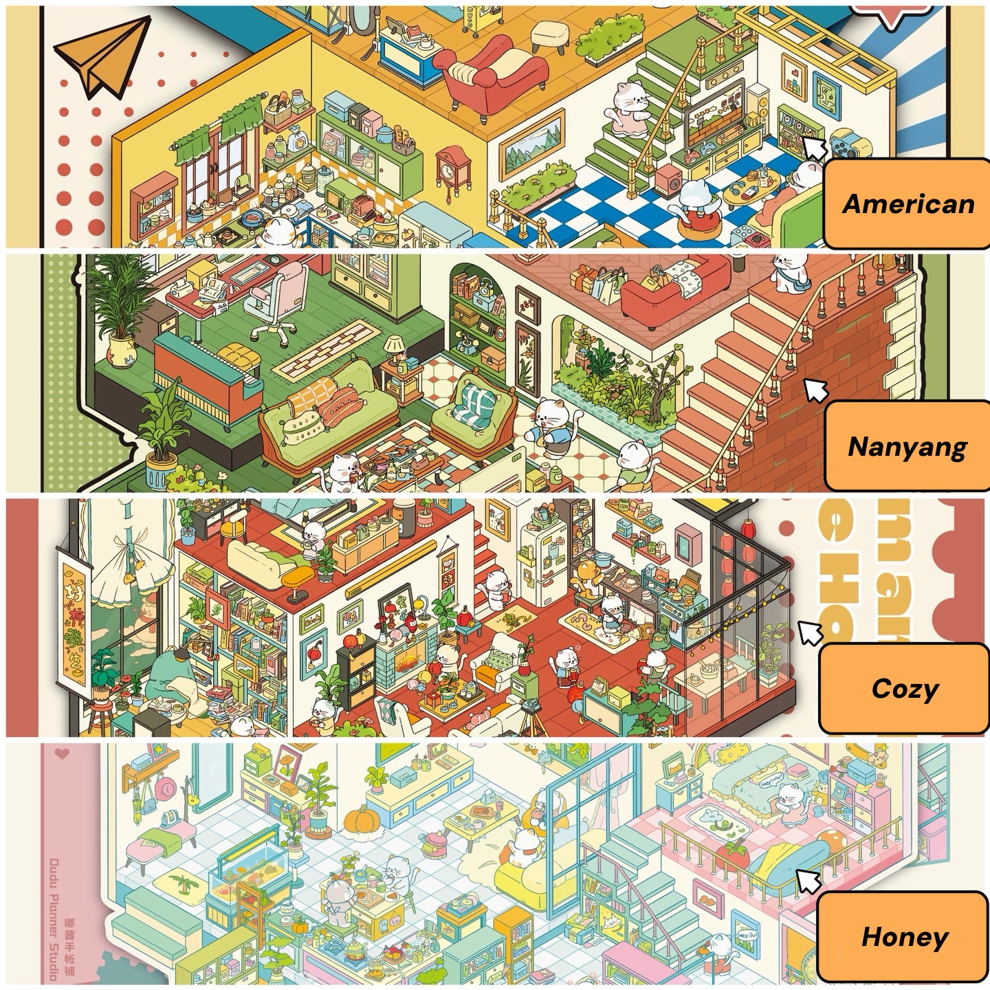 Miniature Scene Sticker - YYBB ART SHOP