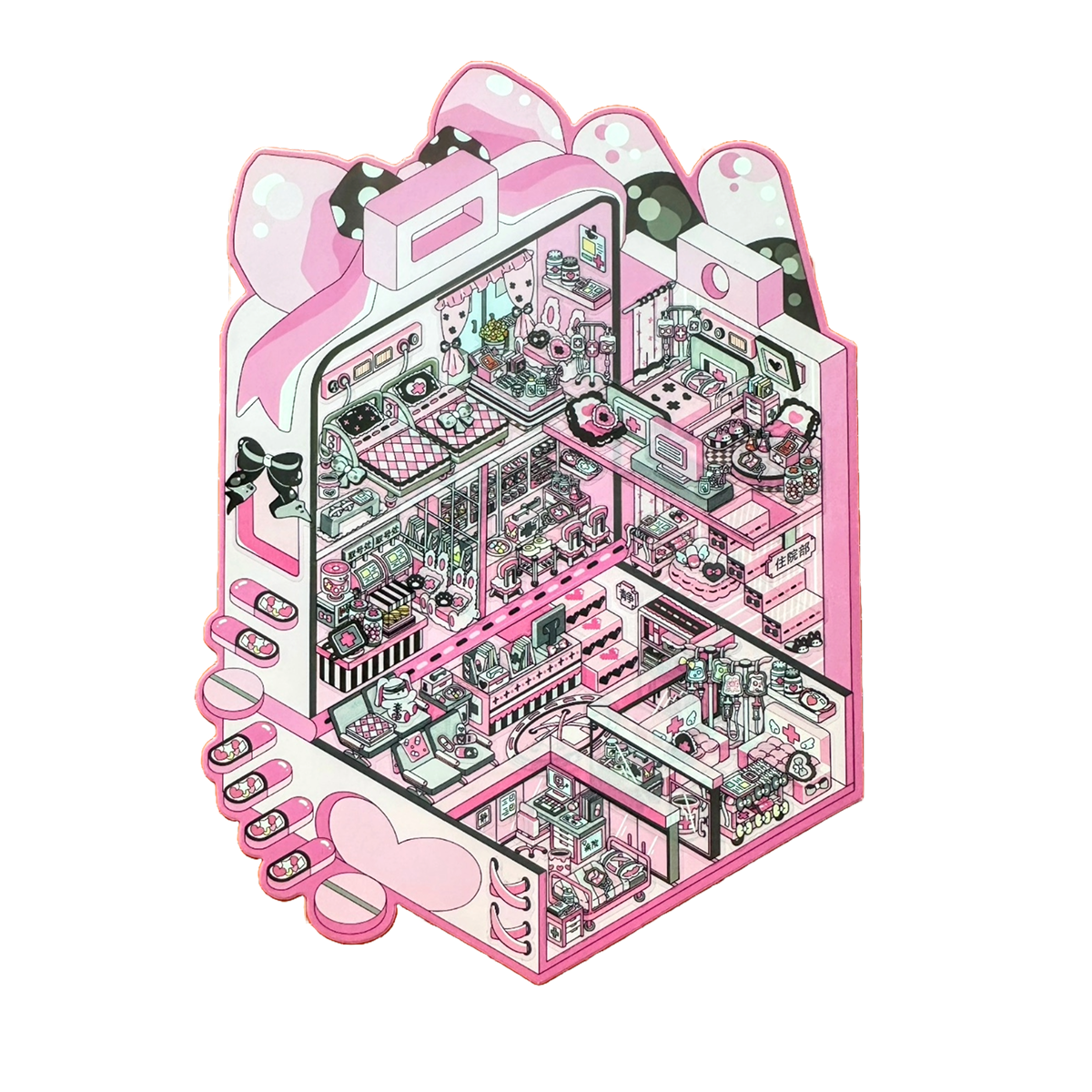 Big Size | Open Today Series 13.0 | Sticker Scene, 3D Miniature Scene ...