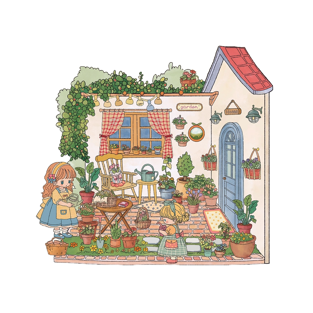 Miniature Scene Sticker - YYBB ART SHOP