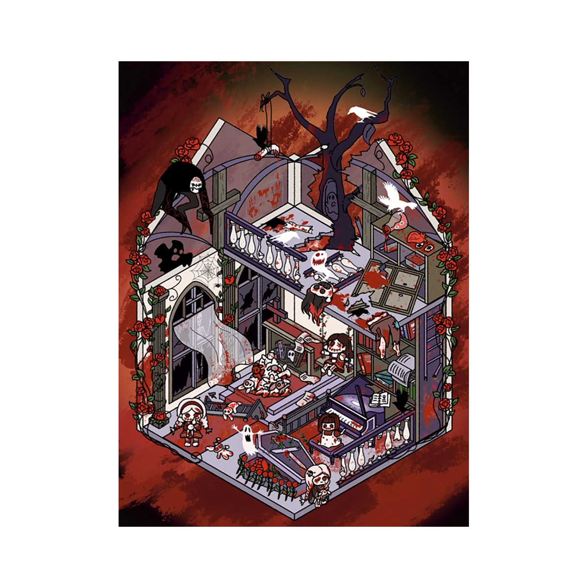 Mild Horror Theme, Scene More 5.0 Series, Sticker Scene, 3D Miniature ...