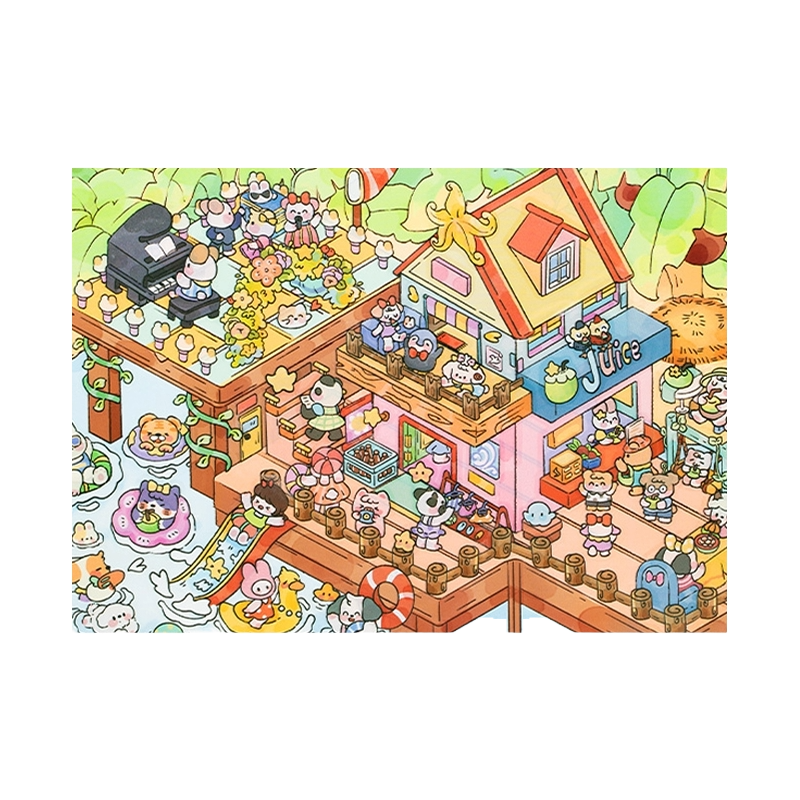 Happy Town | Fantasy World Series 5.0 | Sticker Scene, 3D Miniature ...