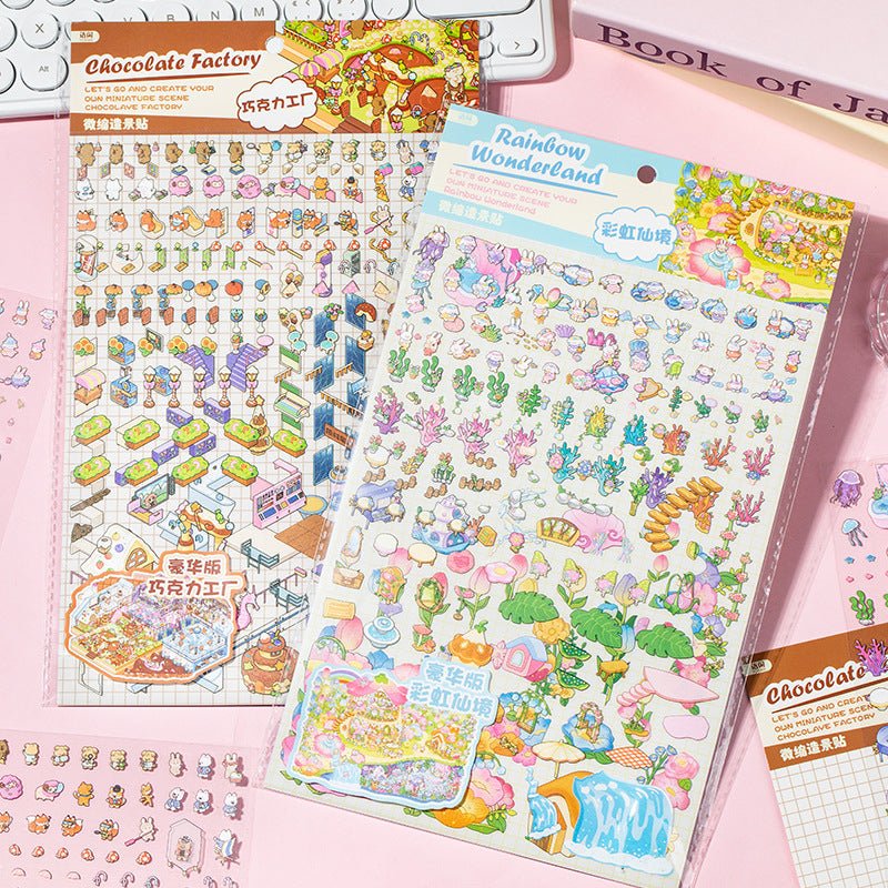 Large Size | Fantasy World Series 4.0 | Sticker Scene, 3D Miniature ...