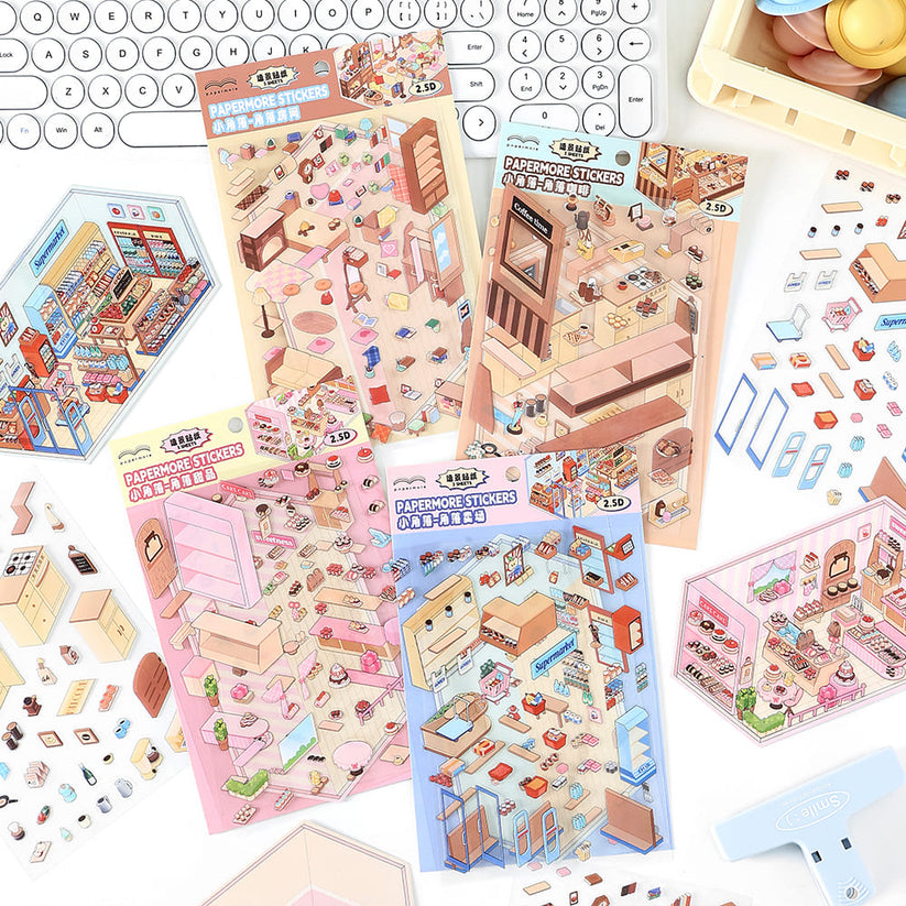 Scene More 1.0 Series, Sticker Scene, 3D Miniature Scene Stickers ...