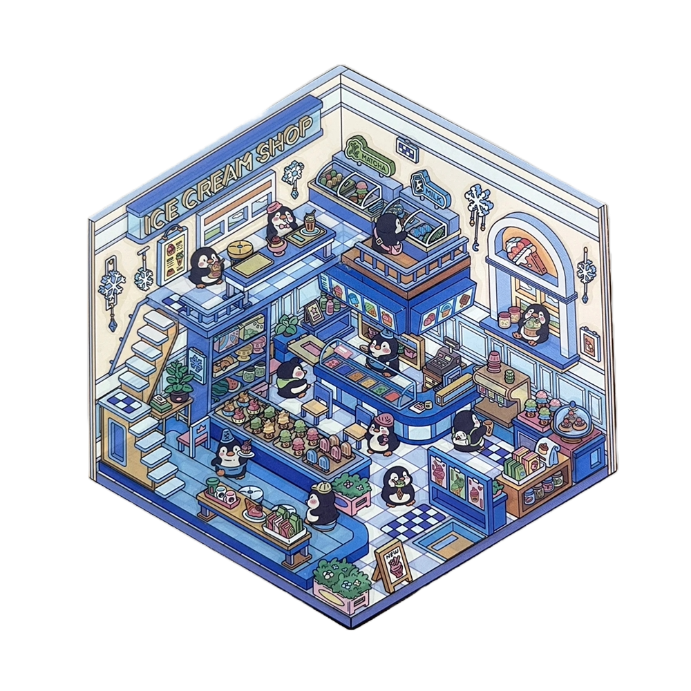 Scene World 3.0 Series, 3D Miniature Scene Stickers, stress-relief DIY ...