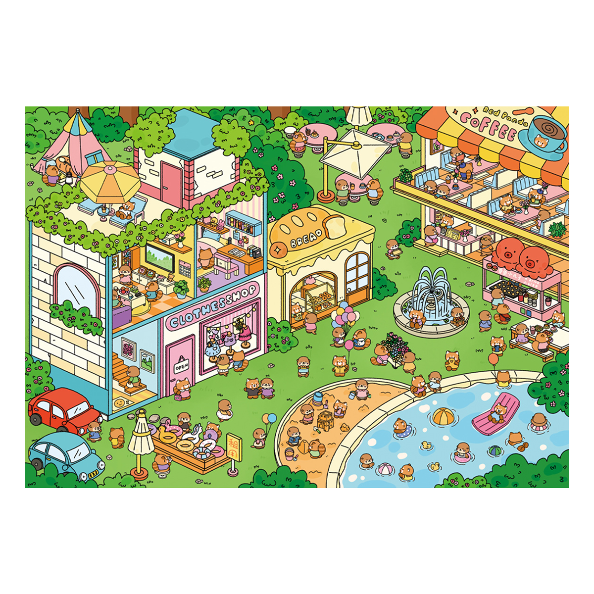 Summer Park | Pocket Scene Series 7.0 | Sticker Scene, 3D Miniature ...