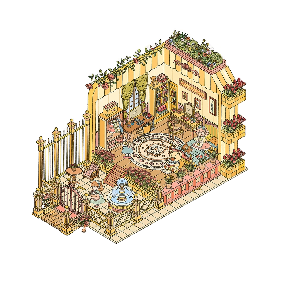 Vintage Theme | Scene Time 10.0 Series, Sticker Scene, 3D Miniature ...