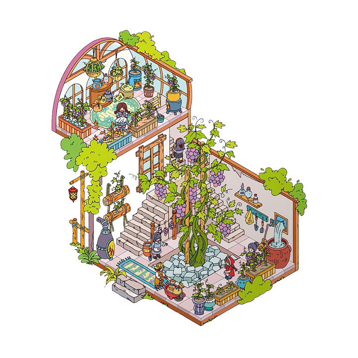 Miniature Scene Sticker - YYBB ART SHOP