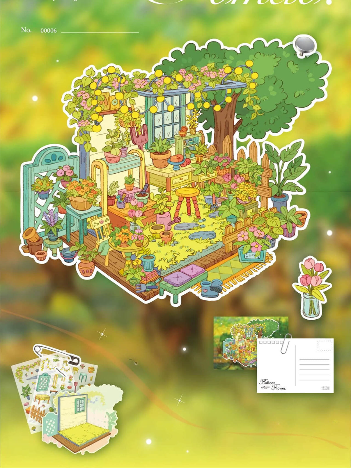 Scene Garden Series 1.0 | Sticker Scene, 3D Miniature Scene Stickers ...