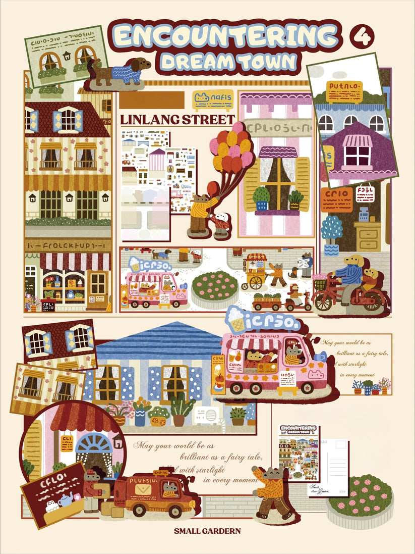 Encountering Dream Town | Sticker Scene, 3D Miniature Scene Stickers ...