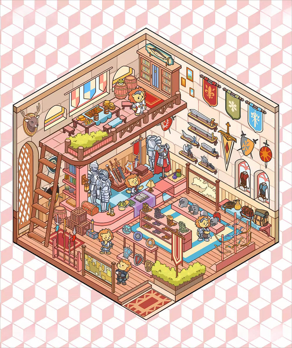 Miniature Scene Sticker - YYBB ART SHOP