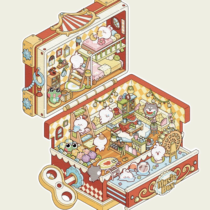 Scene Magic 4.0, 3D Miniature Scene Stickers, stress-relief DIY ...