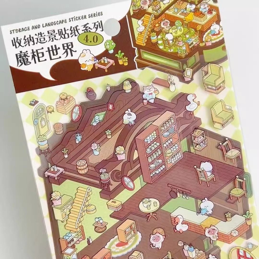 Scene Magic 4.0, 3D Miniature Scene Stickers, stress-relief DIY ...
