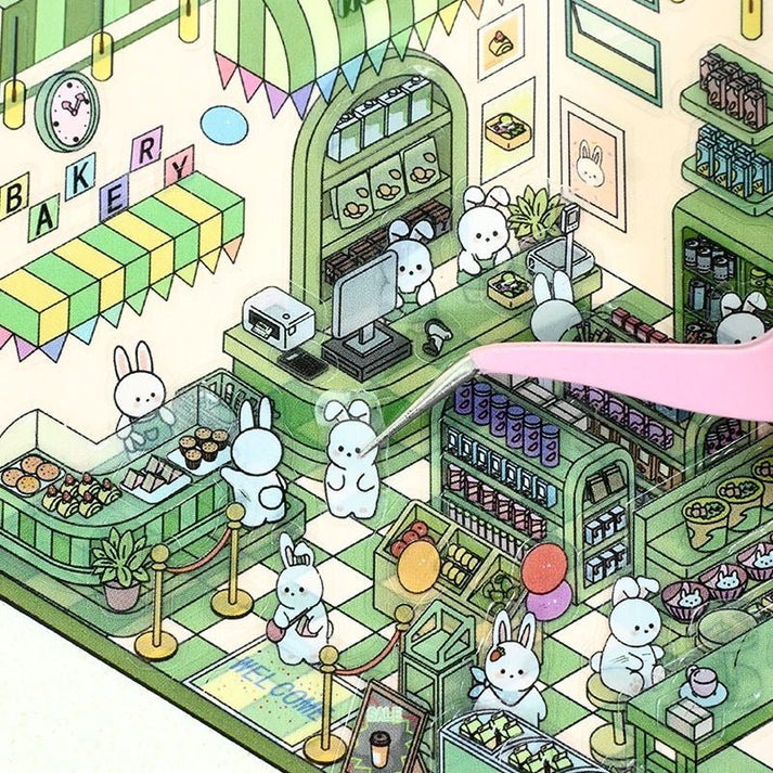 Scene World 3.0 Series, 3D Miniature Scene Stickers, stress-relief DIY ...