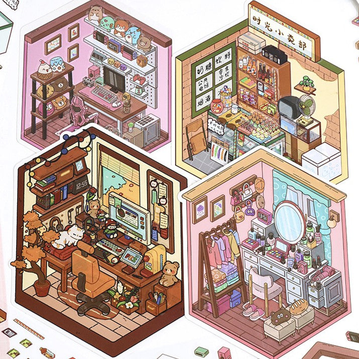 Scene Art 19.0 Series | Sticker Scene, 3D Miniature Scene Stickers ...