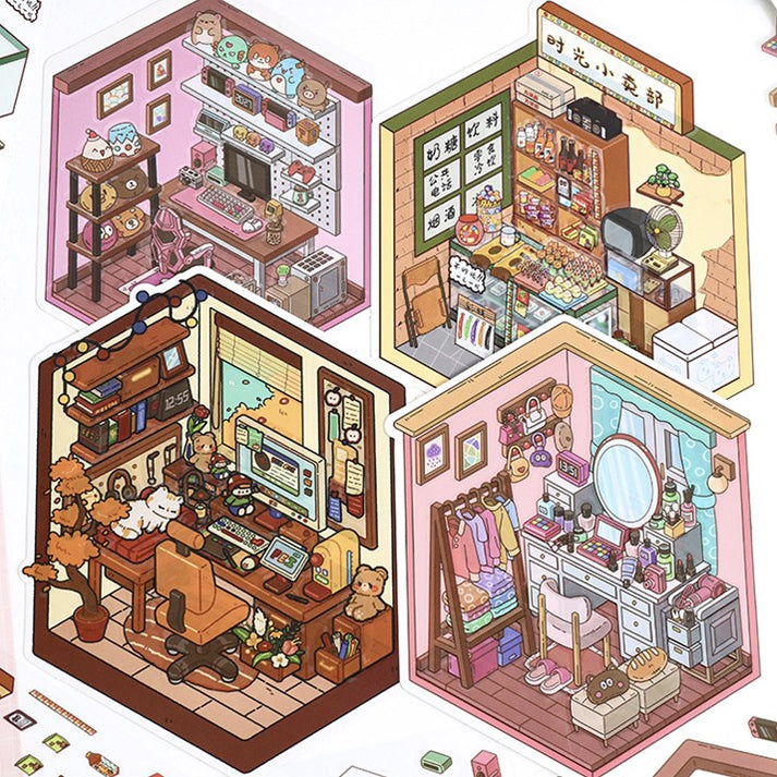 Scene Art 19.0 Series | Sticker Scene, 3D Miniature Scene Stickers ...